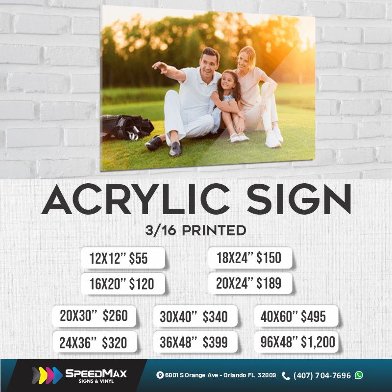 Acrylic Frames – SpeedMax Signs