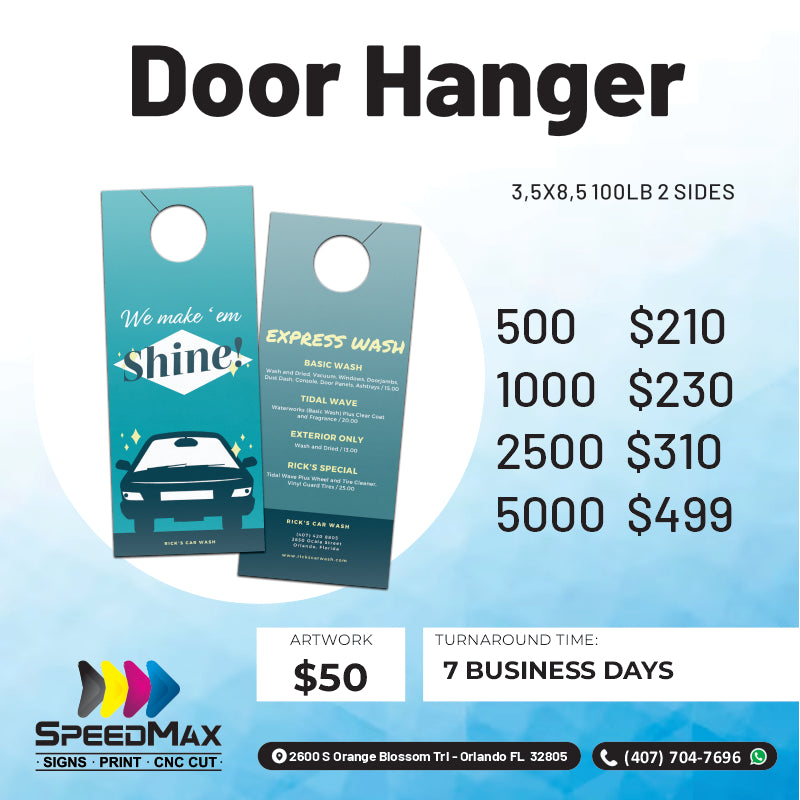 Door Hanger – SpeedMax Signs